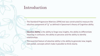 (Raven’s Progressive Matrices) Standard Progressive Matrices | PPTX