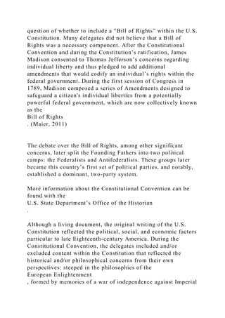 A bill of rights is what the people are entitled to against e.docx