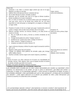 Animales acuaticos | DOCX