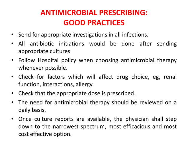 Antibiotic policy | PPTX | Infectious Diseases | Diseases and Conditions