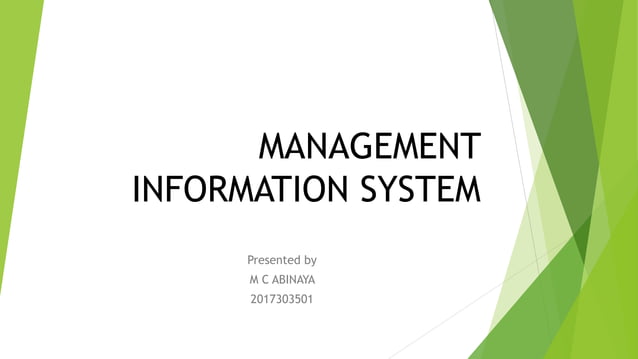 Management information system | PPT