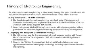 History of electrical engineering and etc.pptx | Technology Industry ...