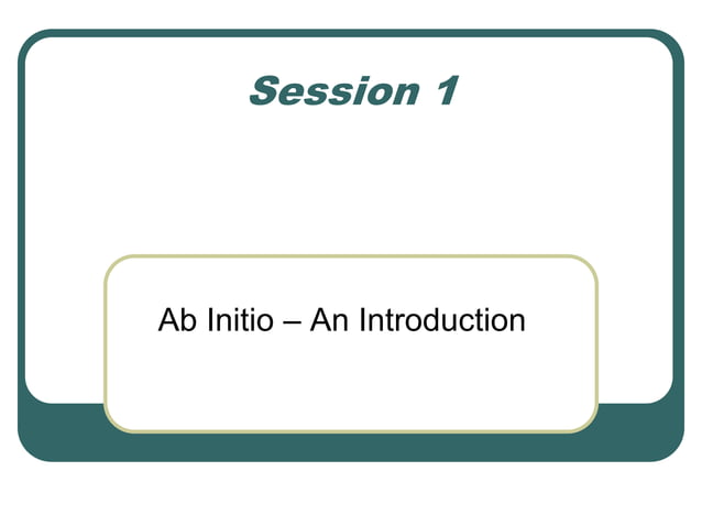 Ab Initio Beginners Course Topic 1 Ppt Operating Systems Computer Software And Applications
