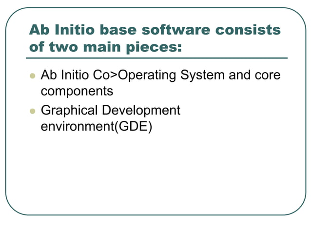 Ab initio beginner's course topic 1 | PPT | Operating Systems | Computer Software and Applications
