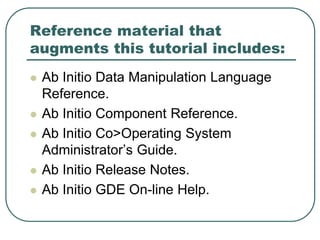 Ab initio beginner's course topic 1 | PPT
