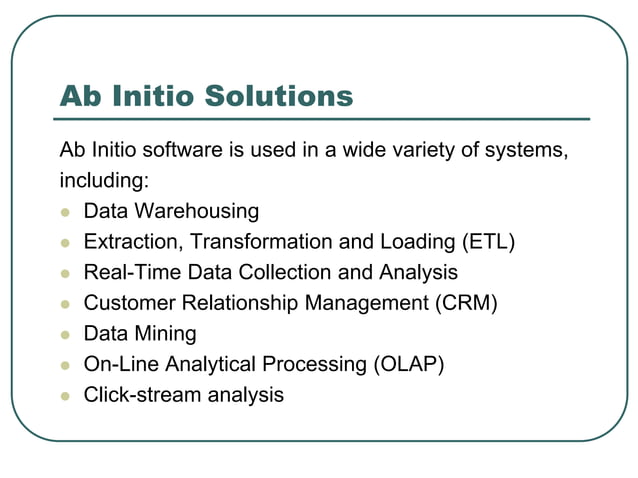 Ab initio beginner's course topic 1 | PPT | Operating Systems | Computer Software and Applications