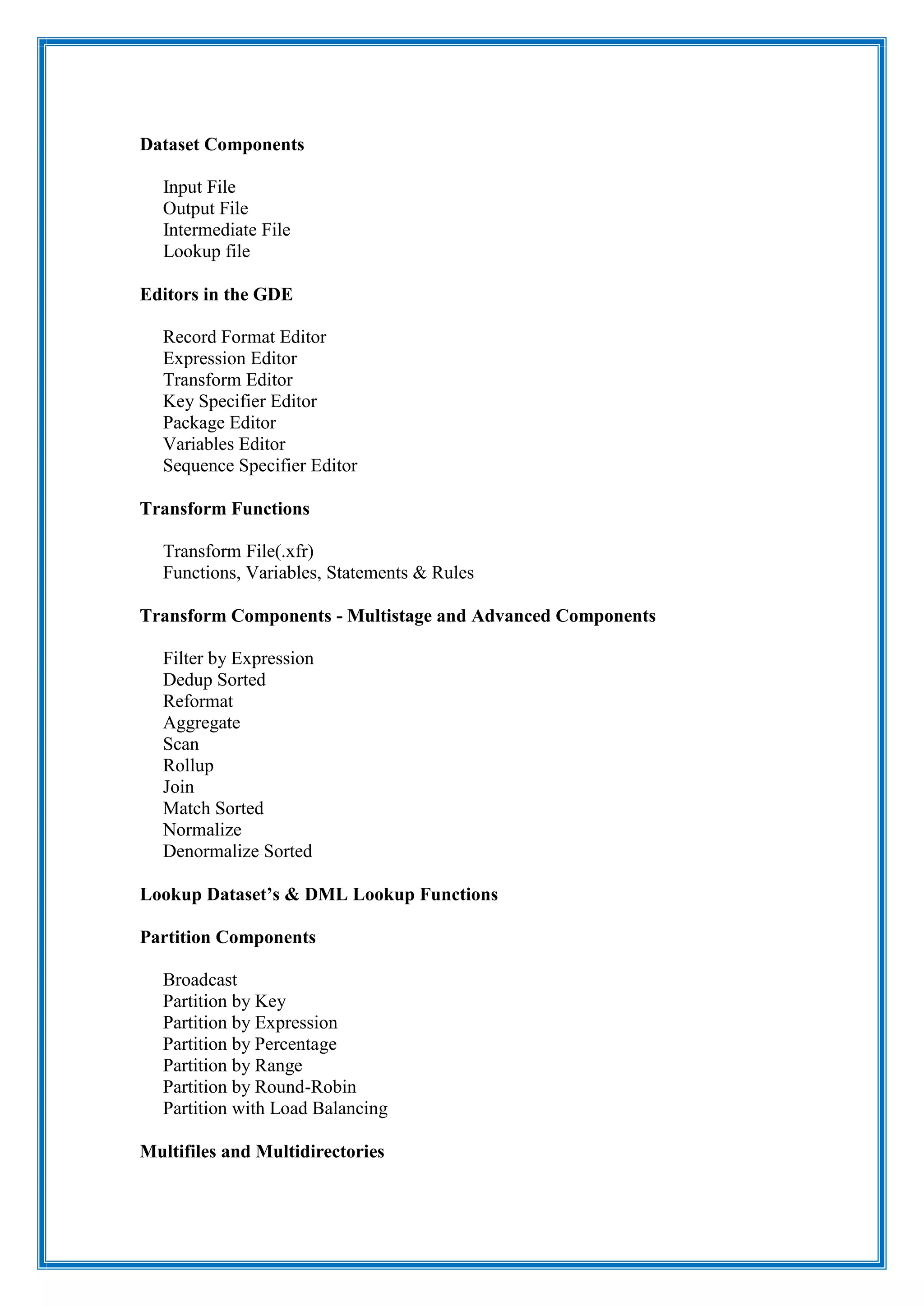 Abinitio course content | Abinitio Training In Chennai | PDF