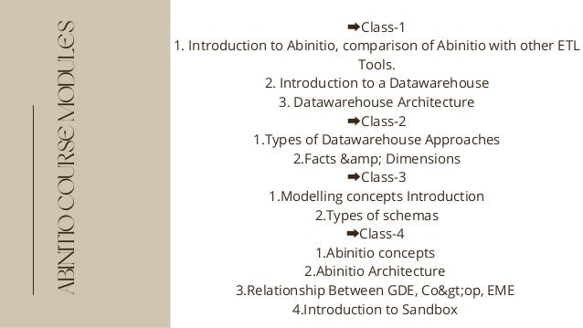 Abinitio course ppt | PDF