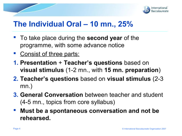 Ab initio individual oral | PPT | Educational Assessment | Education