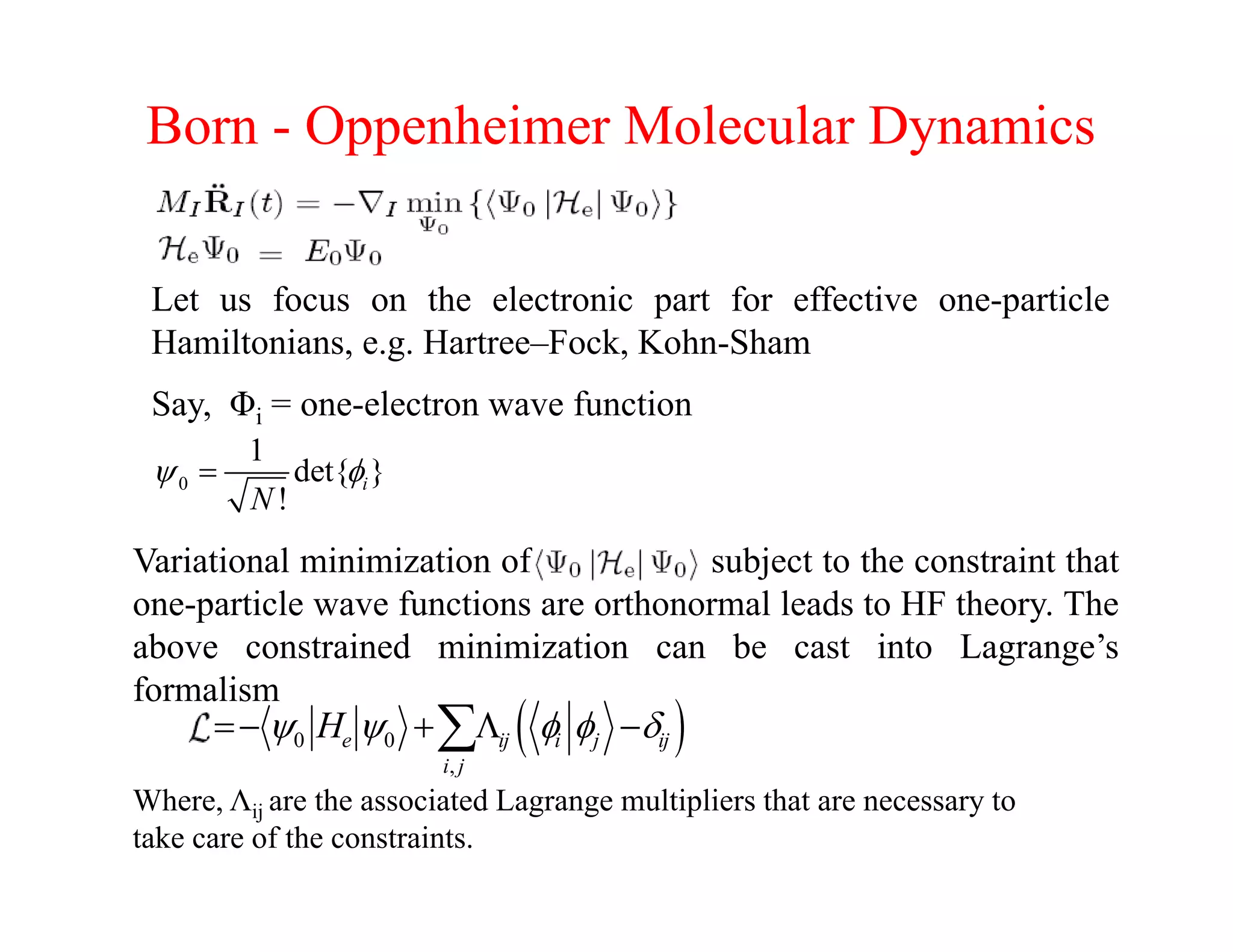 Ab initio md | PDF | Chemistry | Science