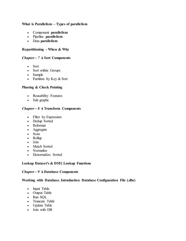 Abinitio online training | DOCX