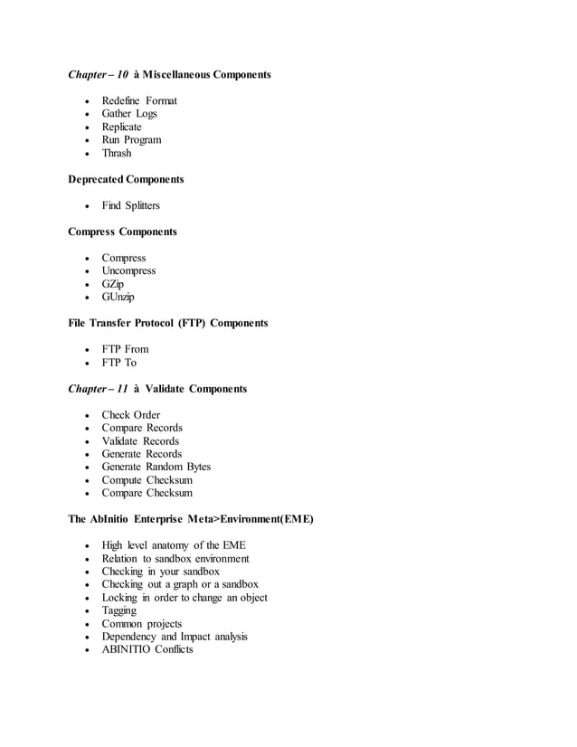 Abinitio online training | DOCX