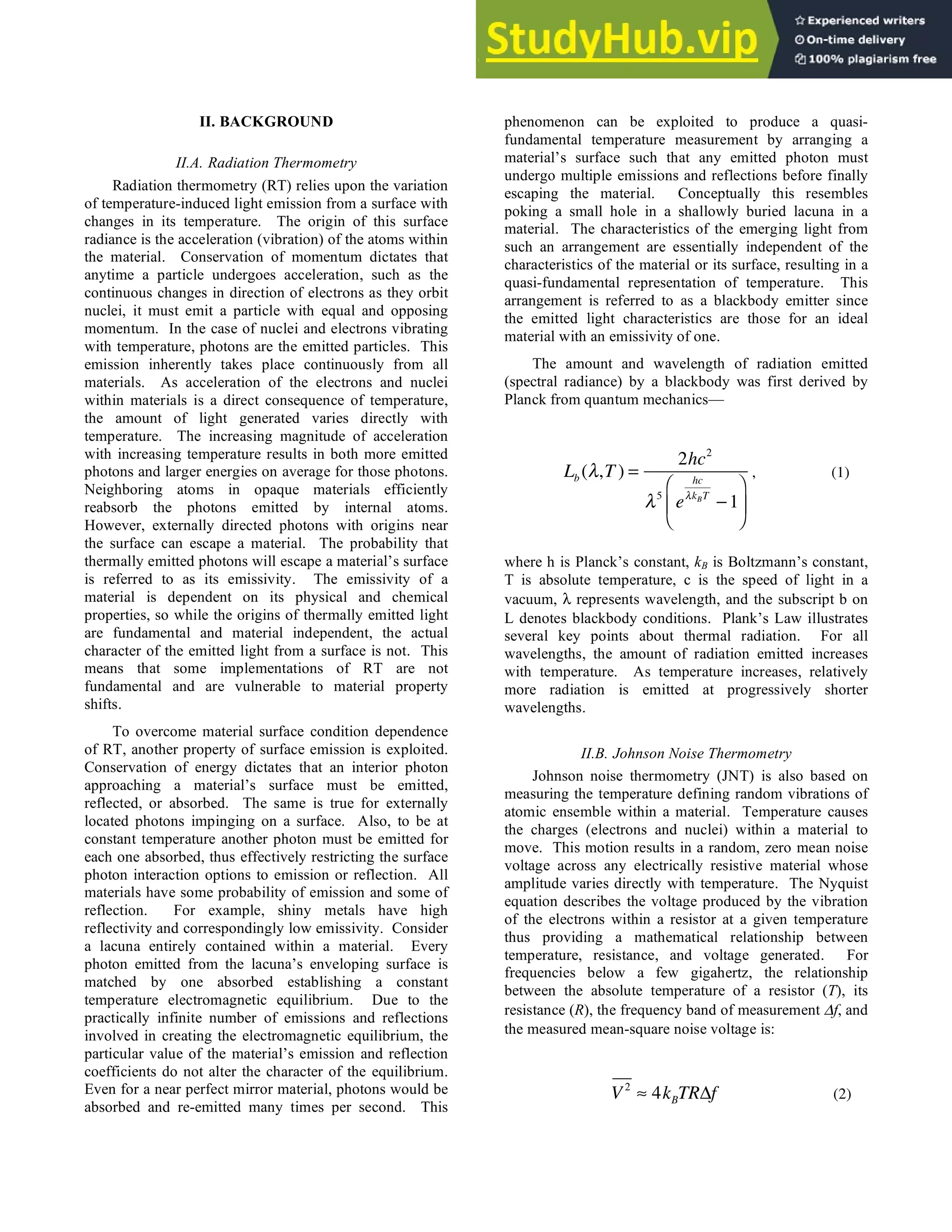 Ab Initio Thermometry For Long-Term Unattended Space Reactor Operation | PDF | Physics | Science