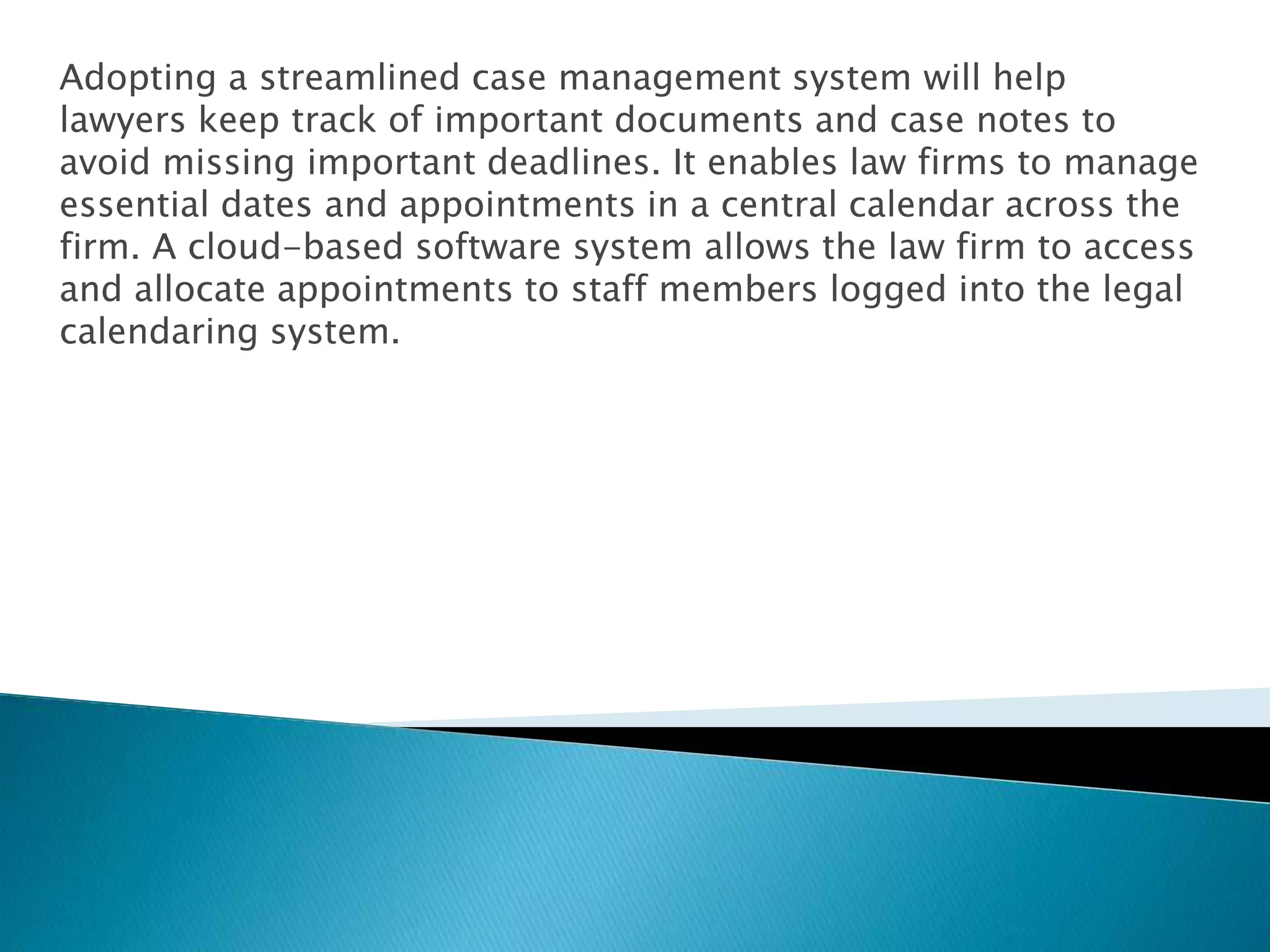 The Pros of Legal Case Management Software | PPTX