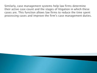 The Pros of Legal Case Management Software | PPTX