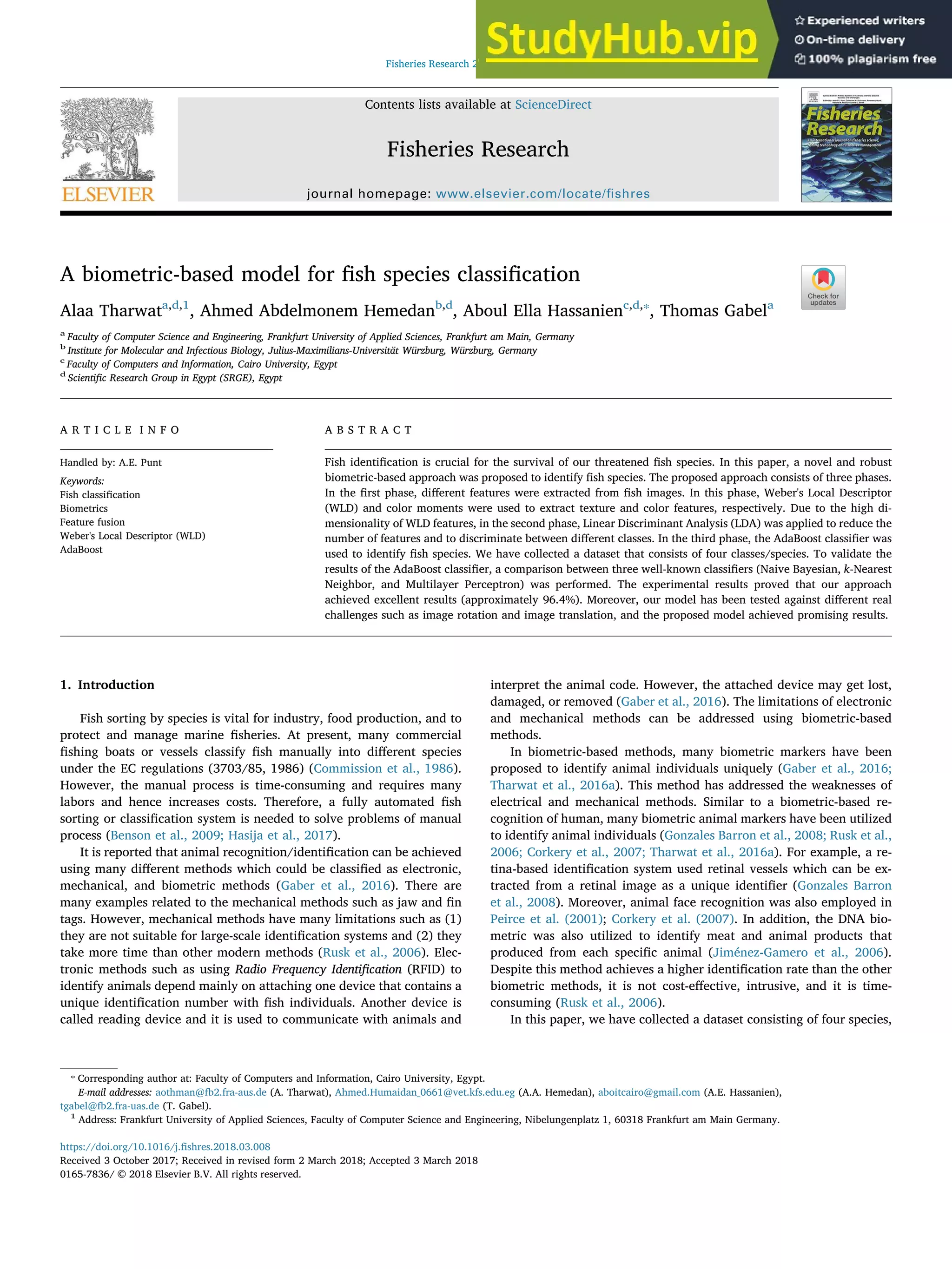 A biometric-based model for fish species classification.pdf