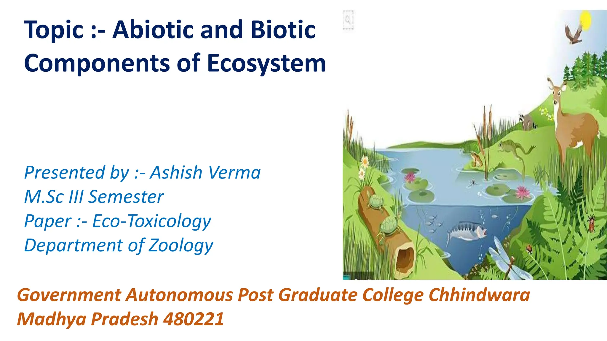 Abiotic and Biotic Components of Ecosystem by Ashish Verma.pptx