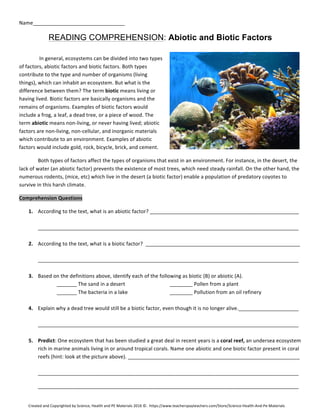 Abioticand bioticfactors 1 | PDF