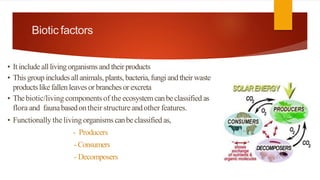 Abiotic & Biotic component of Environment | PPTX