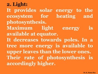 Abiotic factors in an ecosystem | PPTX