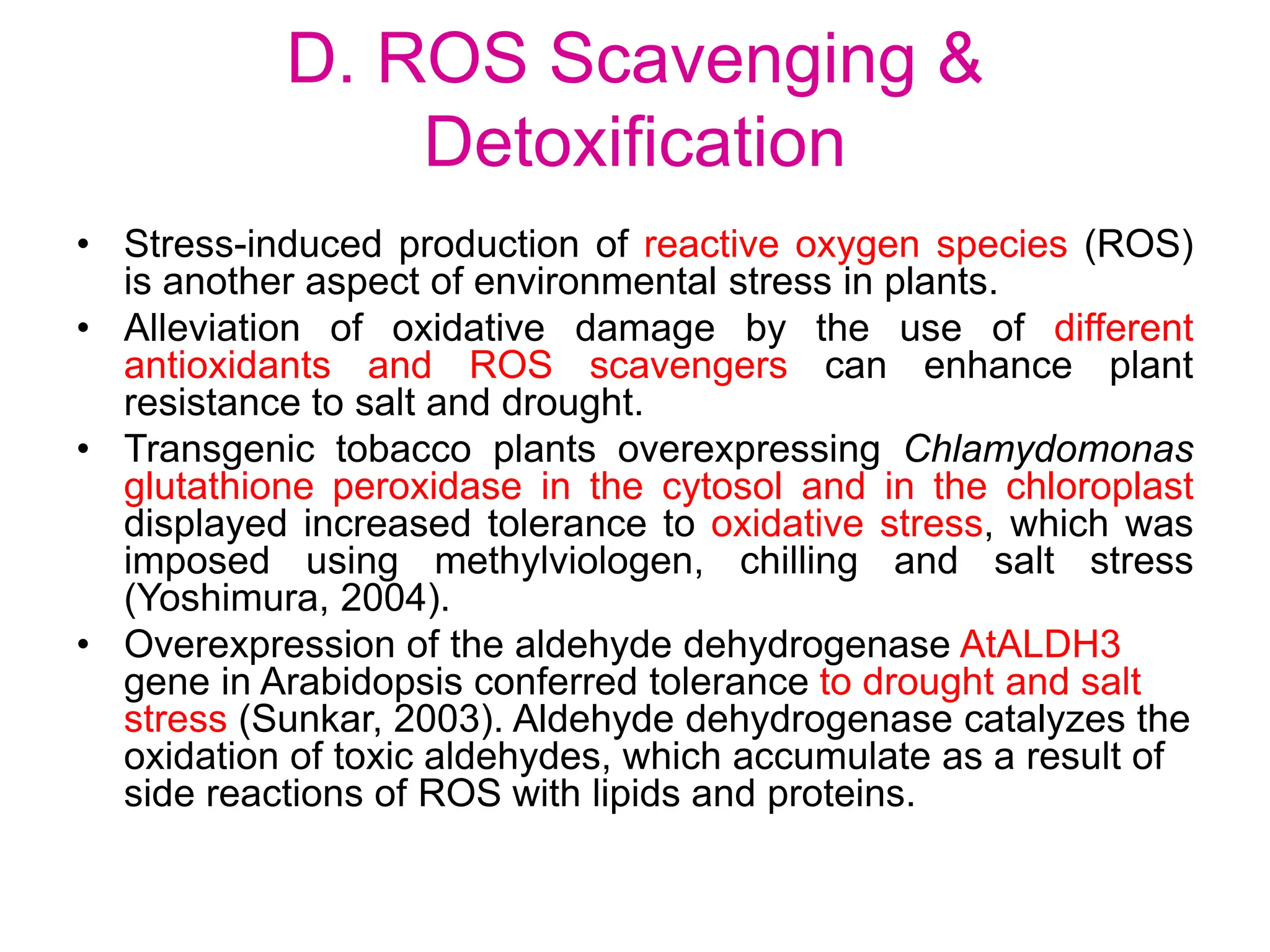 Molecular biology of abiotic stress tolerence in plants | PPT