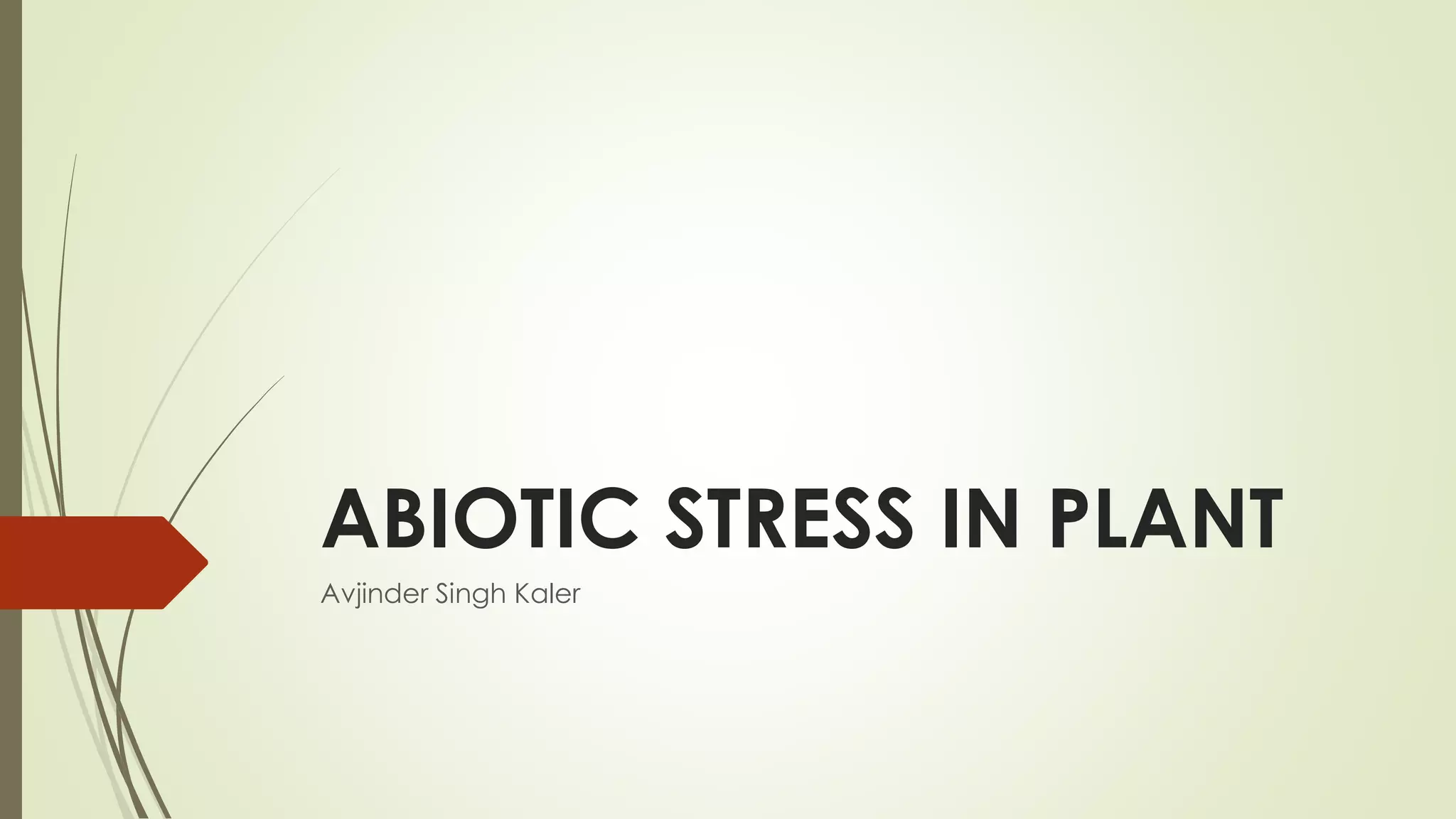Abiotic stresses in plant | PDF