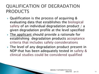 impurities of new drug products based on ICH guidelines(Q3BR2) | PPTX