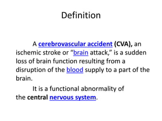 Cerebro vascular accident | PPTX
