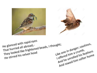 A bird came down the walk | PPTX