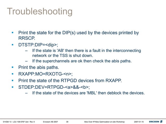Abis Over IP/Abis Optimization on-site Workshop | PPT | Digital Audio ...