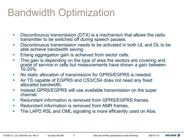 Abis Over IP/Abis Optimization on-site Workshop | PPT | Digital Audio ...