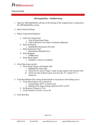 Abi step oneplus-setup | PDF | Chemistry | Science