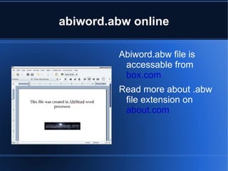 AbiWord Word Processor | ODP