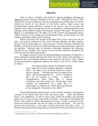 Abject Bodies Abject Art | PDF