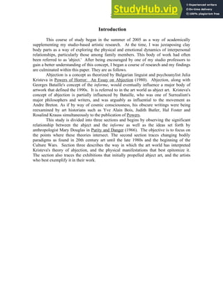 Abject Bodies Abject Art | PDF