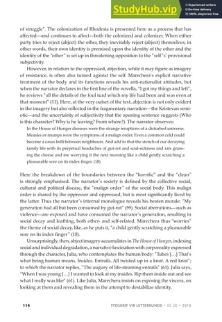 Abjection In Dambudzo Marechera S The House Of Hunger | PDF | Poetry ...