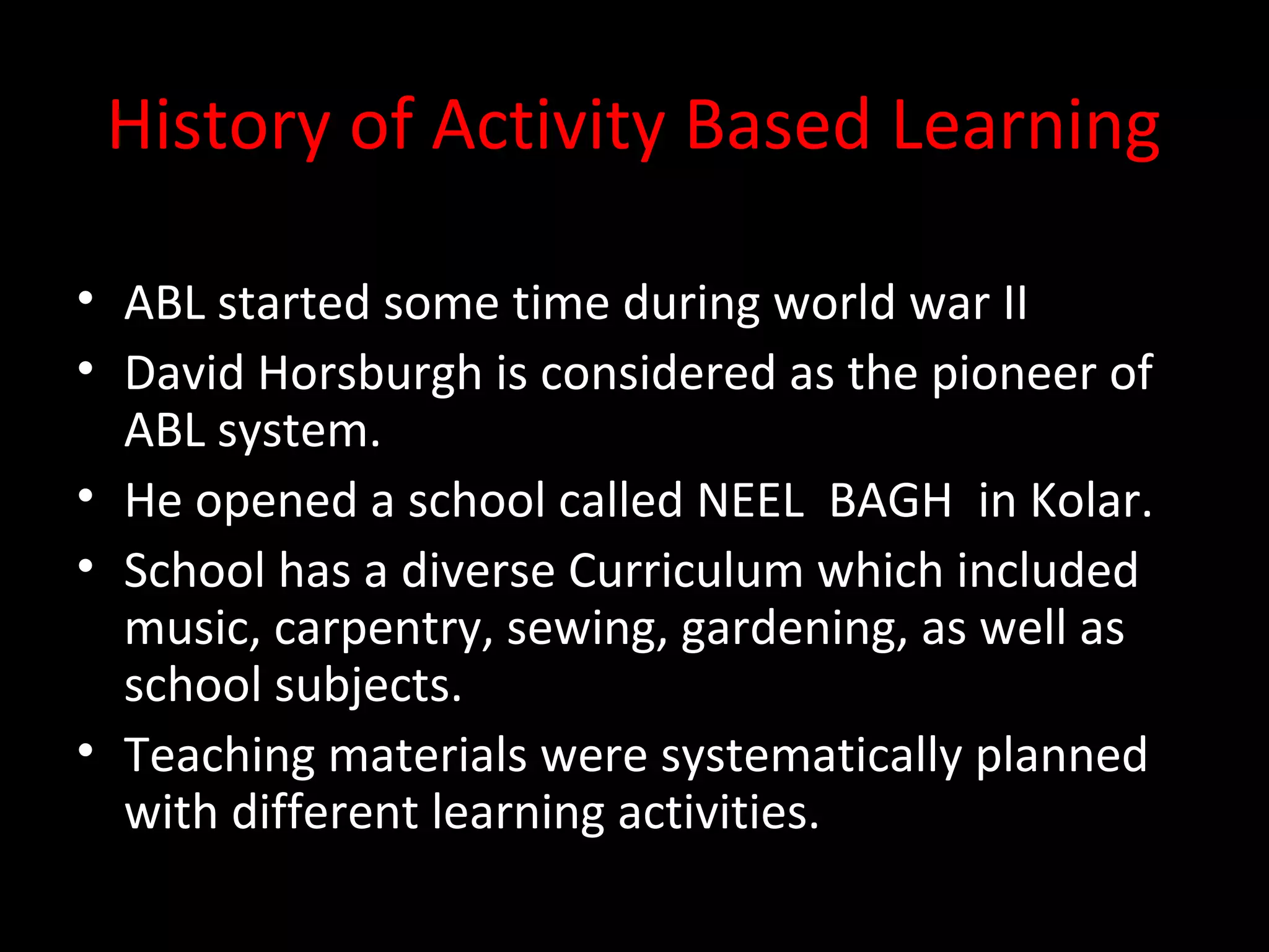 Activity Based Learning | PPT