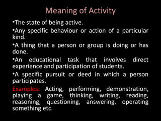 Activity Based Learning | PPT