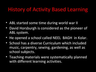 Activity Based Learning | PPT