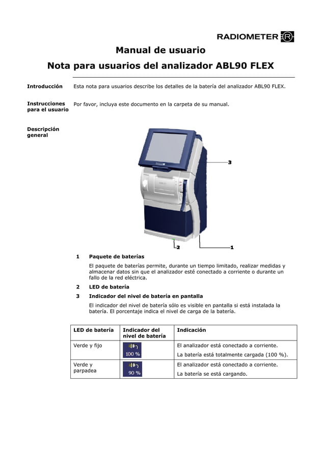 RADIOMETER ABL90 flex manual de usuario | PDF