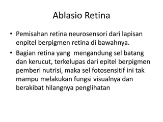 Ablasio retina | PPT