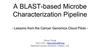 A BLAST-based microbe characterization pipeline | PPT