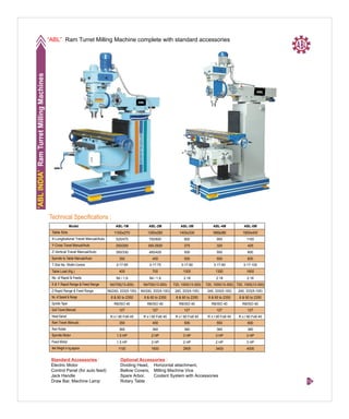 ABL Machine Tools-General Catalogue | PDF
