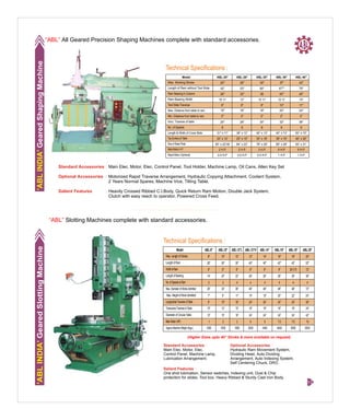 ABL Machine Tools-General Catalogue | PDF