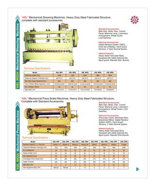 ABL Machine Tools-General Catalogue | PDF