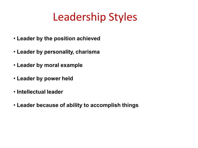 Leadership Concept, Theories and Styles | PPTX