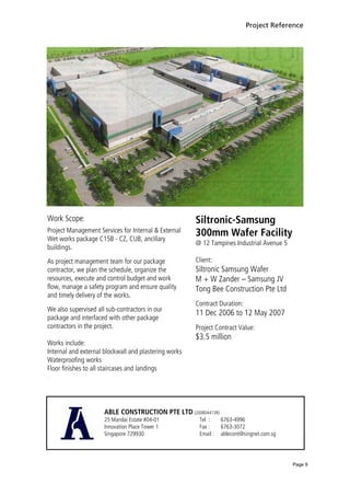 Able construction pte ltd company profile | PDF