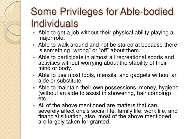 Ableism and disability