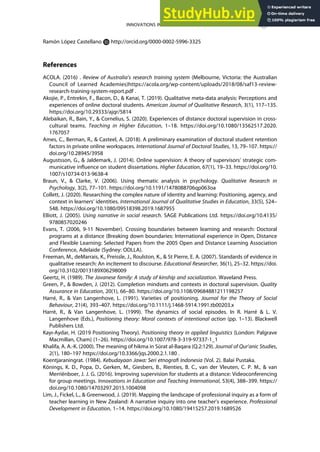 A Blessing In Disguise Beyond Cross-Cultural Online Supervision | PDF