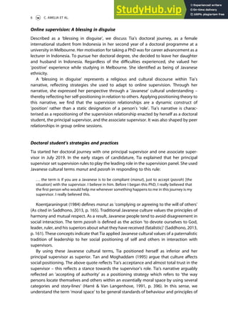 A Blessing In Disguise Beyond Cross-Cultural Online Supervision | PDF